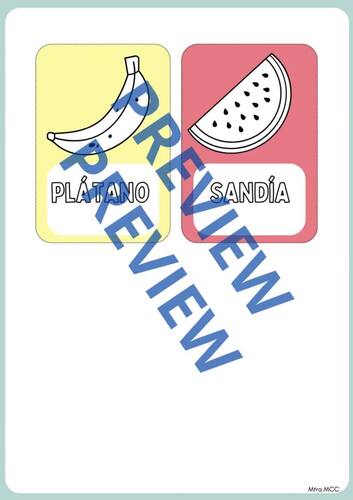 Las frutas: vocabulario, actividades y lectura - Spanish Fruit Vocabulary