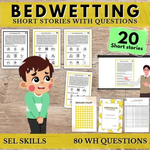 Bedwetting & Shame Short Stories W/ Questions Worksheets Enuresis SEL ...