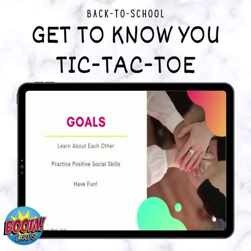 Get to Know You Tic-Tac-Toe -- Boom Cards by Social Work Studio | TPT