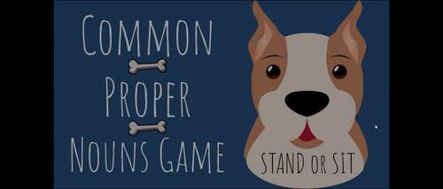 Common and Proper Nouns Stand or Sit PowerPoint Game 1st Grade Grammar ...