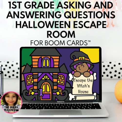 1st Grade Halloween Reading Comprehension Escape Room Activity Boom Cards™