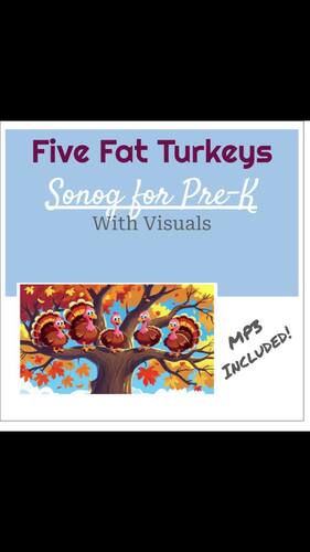 Five Fat Turkeys: A song for Pre-K with visuals and accompaniment