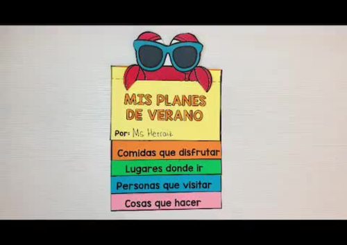 Actividad escritura verano | Summer Writing Activity Craft Spanish ...