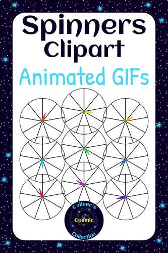Animated GIF Transparent Customizable Spinners Clipart – 9 Sections