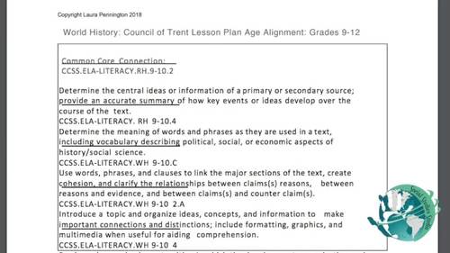 World History Lesson Plan: The Council of Trent by Social Studies Studio