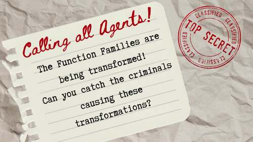 Transformations of 9 Function Families (a, h, and k) Investigation Activity