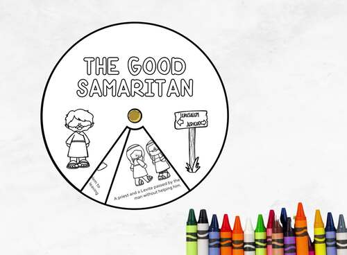 The Good Samaritan Bible Story Spinning Wheel Craft - Sunday School ...