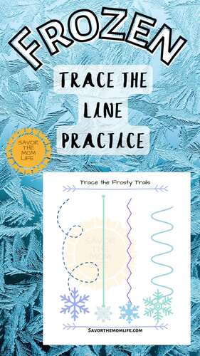 Trace or Cut the Frosty Trail Snowflakes Worksheet by Savorthemomlife