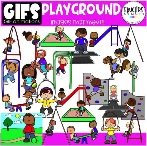 GIFs - PLAYGROUND - Animated Images - {Educlips} by Educlips Clip Art