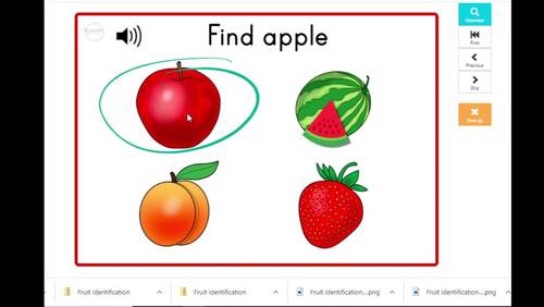 Fruit Identification Level 3 | Boom Cards | Receptive Language by Smart Way