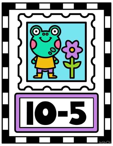 Addition + Subtraction Missing Addends Parts of 10 Task Cards — Spring ...