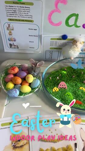 Easter Poems, Tracing, Counting, Egg Design, Lamb, Chicken, Bunny Craft