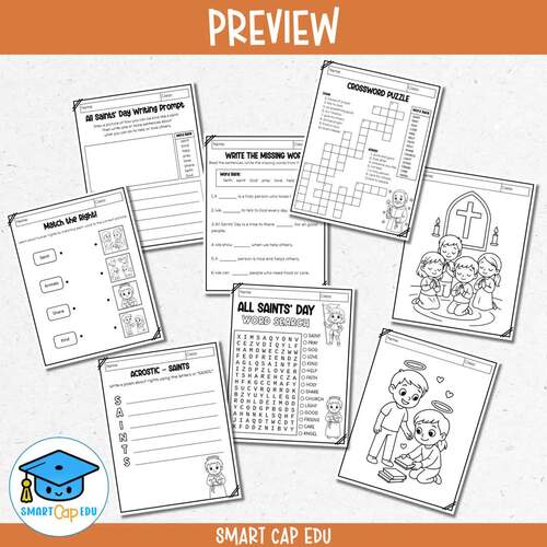All Saints’ Day Literacy Pack | Reading, Writing, Word Search, and ...