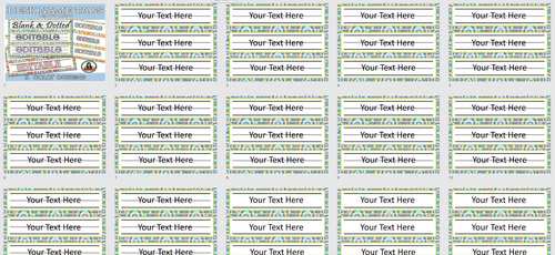 Rainbow Name Plates (Editable File) Set of 30 Each Design Class Decor