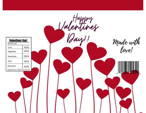 Valentines Design Chip Bag (Editable Template) by Material Insights
