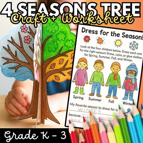 Four Seasons Worksheets & Coloring Pages | 4 Seasons Tree Craft ...