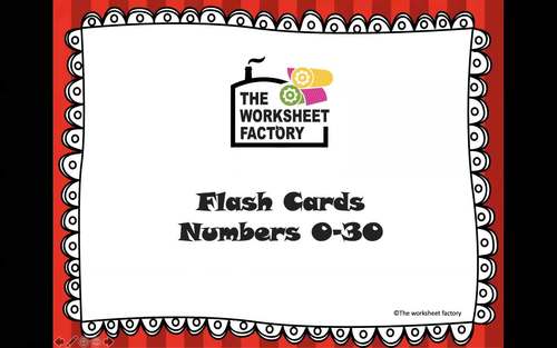 Number Flash Cards 0-30 | Math Flashcards | Ten Frame Number Cards 0-30