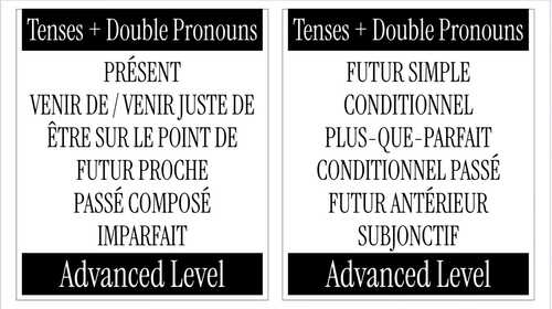 French Tenses and Pronouns Translations Exercise #6 - Advanced Level ...