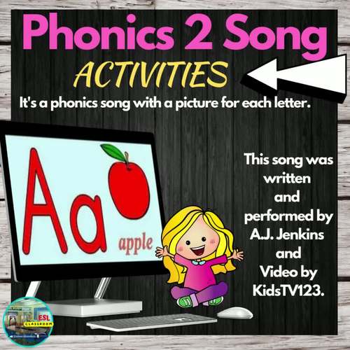 Phonics 2 Song Activities by KidsTV123 | Alphabet Song | Desk Name Tent
