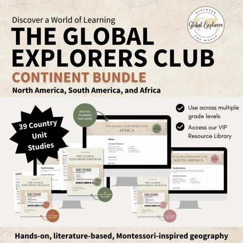 Homeschool Geography Bundle: Explore 39 Countries Across 3 Continents