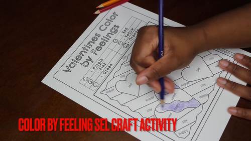 Color by Feelings | Valentines SEL Activity by The Counselor Code