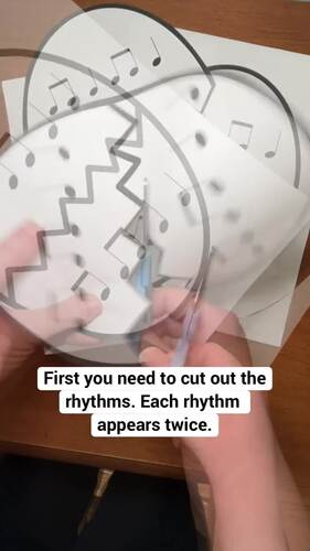 Rhythm Matching Activity for Spring or Easter - Rhythm Music Game