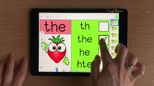 Kindergarten Sight Word Practice Spelling Seesaw by CrazyCharizma