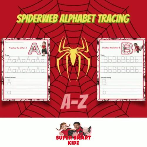 28 Superhero Alphabet Tracing Worksheets by Kingdom Kidz | TPT