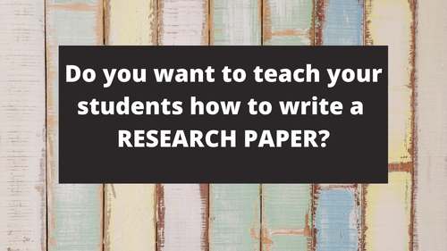 Planning a Research Paper Project Middle High School Writing Pack Topic