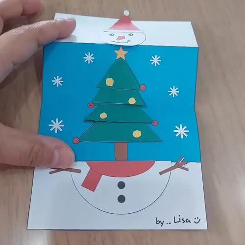 Christmas Tree Activities Craft /Snowman /Card Coloring Print-Cut by ...