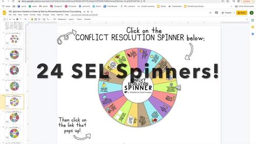 Social Emotional Learning Digital Spinners | Morning Meeting SEL ...