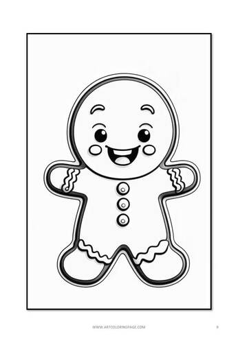 Gingerbread Man to Color Vol. 5 – 100 Creative Holiday Pages by Coloringfy