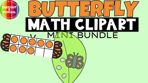 Butterfly Math Clipart Mini Bundle | 6 Sets in 1 | Counting Clipart ...