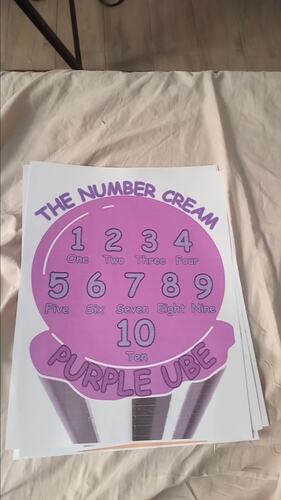The Number Creams Set (Ice Cream Number Tables) by The English Raven