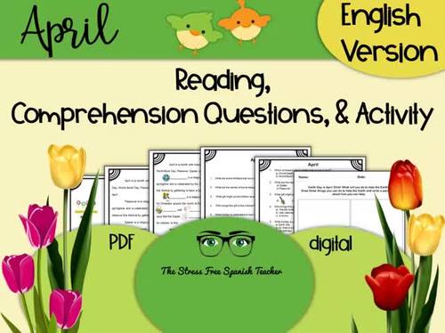APRIL Comprehensible Reading Comprehension and Activity ENGLISH VERSION