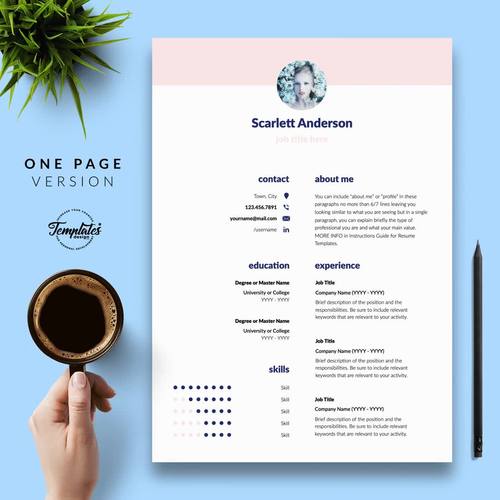 Creative Resume - Scarlett Anderson / Professional CV for MS Word ...