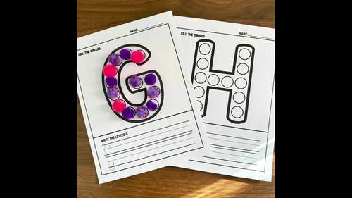 Fine Motor Skills Alphabet Practice Craft & Activities Printable Worksheets