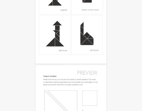 Architecture Tangram Task Cards | Hands-On Geometry | Critical Thinking