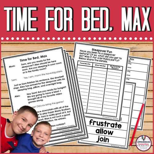 Sleepover Partner Play, Fluency Activity about Sleepovers, Readers Theater