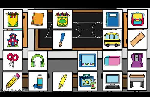 CACHE-CACHE l'école/ school French Vocabulary Digital Game | la rentrée