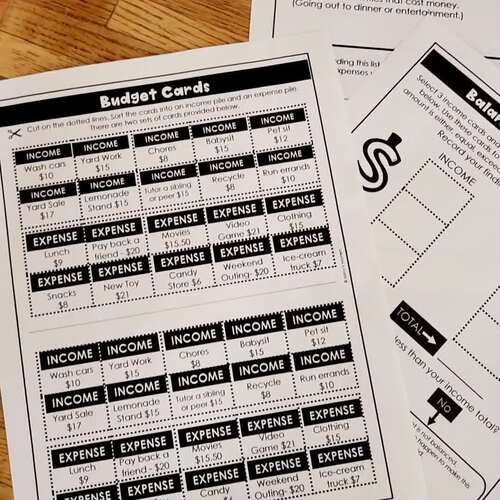 Real World Math Project, Budgeting worksheet & activity for 5th, 6th ...