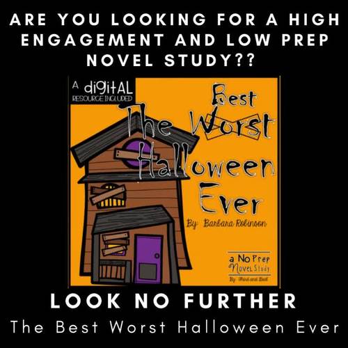 The Best Halloween Ever Novel Study and DIGITAL Resource by Third and Goal
