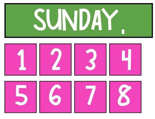 Tropical Flip Calendar with Two Fonts and Editable Version l Tropical ...