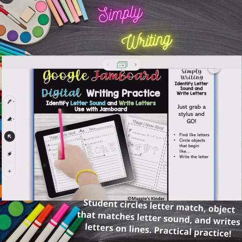 Digital Alphabet Writing Activities Jamboard by Maggie's Kinder | TPT