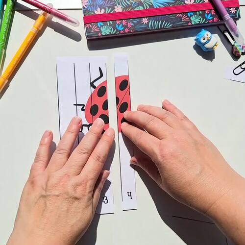 Ladybugs Skip Counting Puzzles by Little Paws Resources | TPT