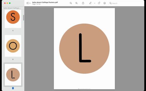 Solfege Posters | Boho Desert Music Room Decor by musicpluscoffee