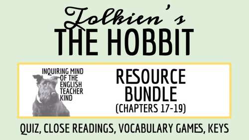 The Hobbit Quiz, Close Reading, and Vocabulary Games Bundle (Chapters ...