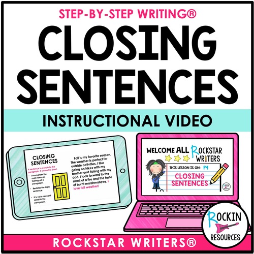 Closing Sentences Video- Downloadable | PARAGRAPH WRITING by Rockin ...