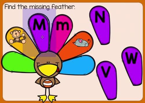 Thanksgiving Alphabet Letters Boom Cards Uppercase & Lowercase Letter ...