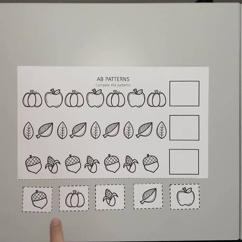 Compete the Pattern: AB, ABB, ABC patterns: cut and paste by Keeping up ...